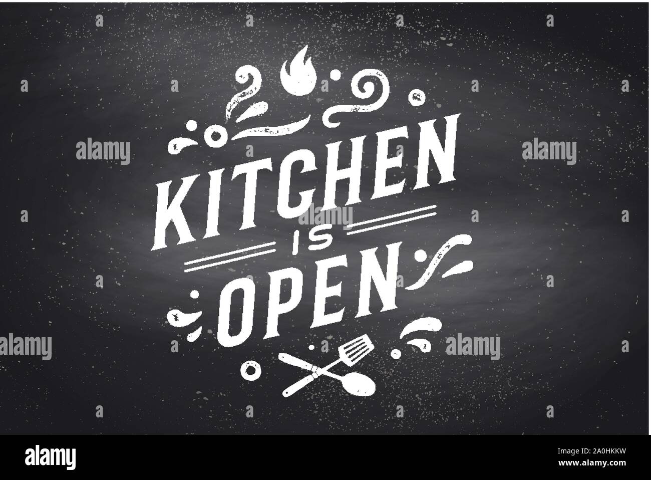 Kitchen Open. Wall decor, poster, sign, quote Stock Vector Image & Art ...