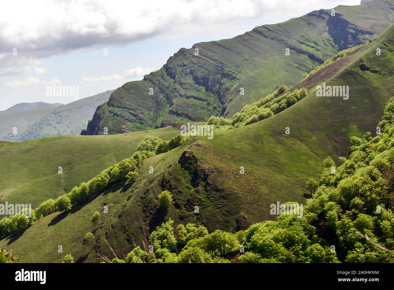 view of mountains and ridges in the French Pyrenees Stock Photo - Alamy