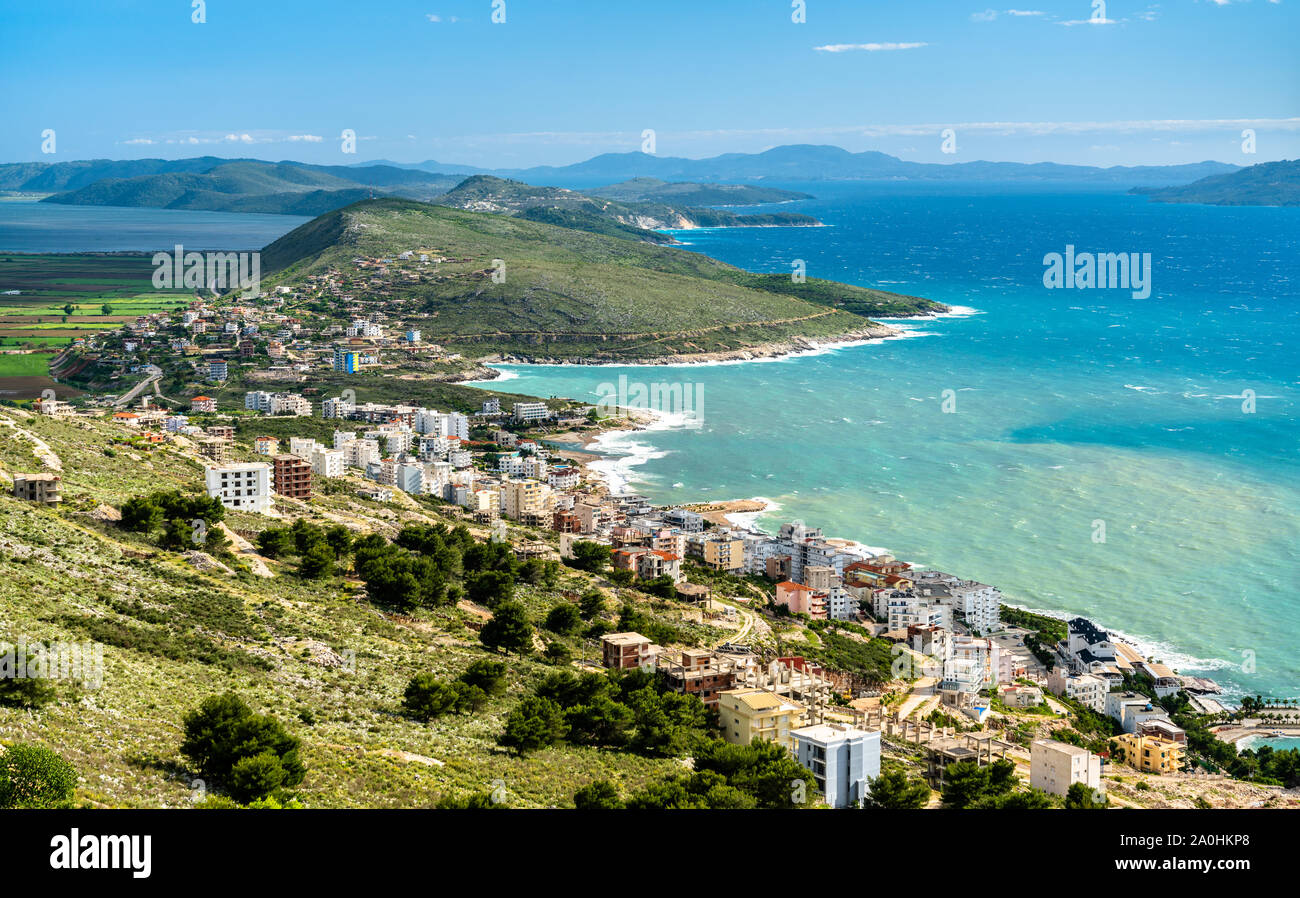 Aerial view of Saranda, Albania Stock Photo - Alamy