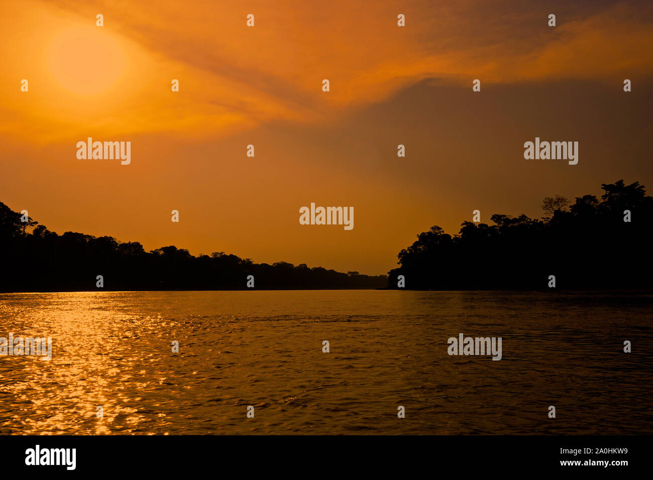 The Amazon River of South America is the world's largest river and the ...