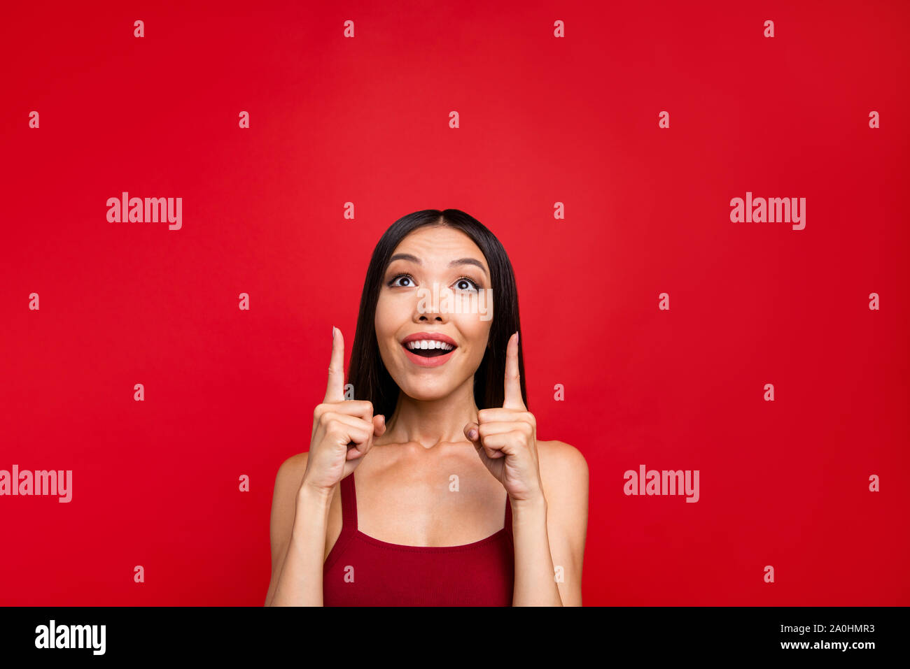 Lovely cute sweet nice adorable good-looking lady in style casual wear ...