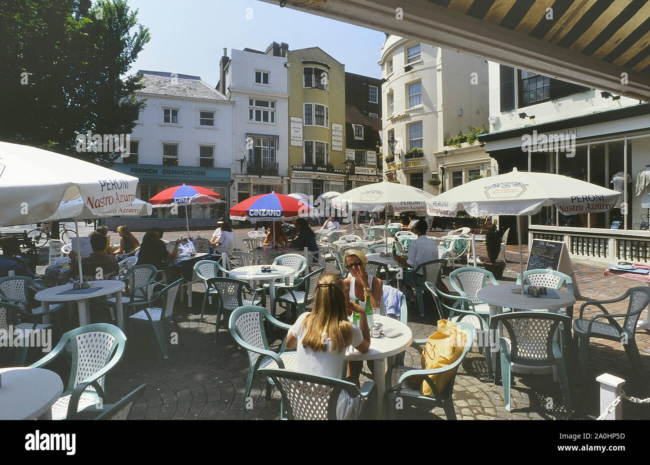 East St cafes / restaurants, Brighton, East Sussex, England, UK. Circa ...