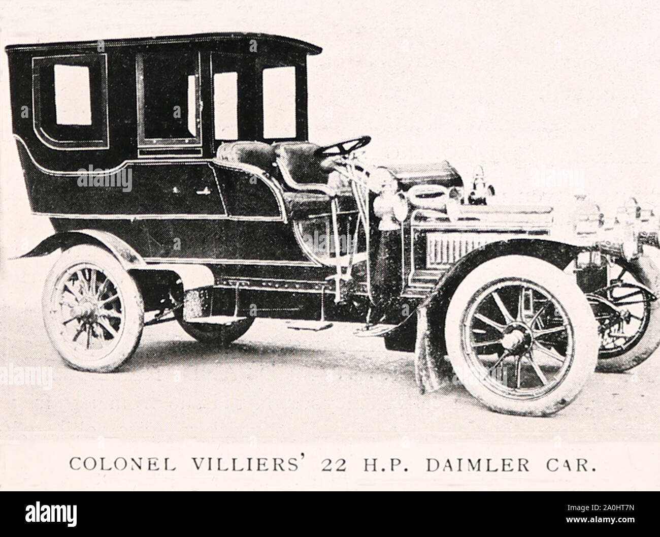 Colonel Villiers 22 HP Daimler veteran car, early 1900s Stock Photo - Alamy
