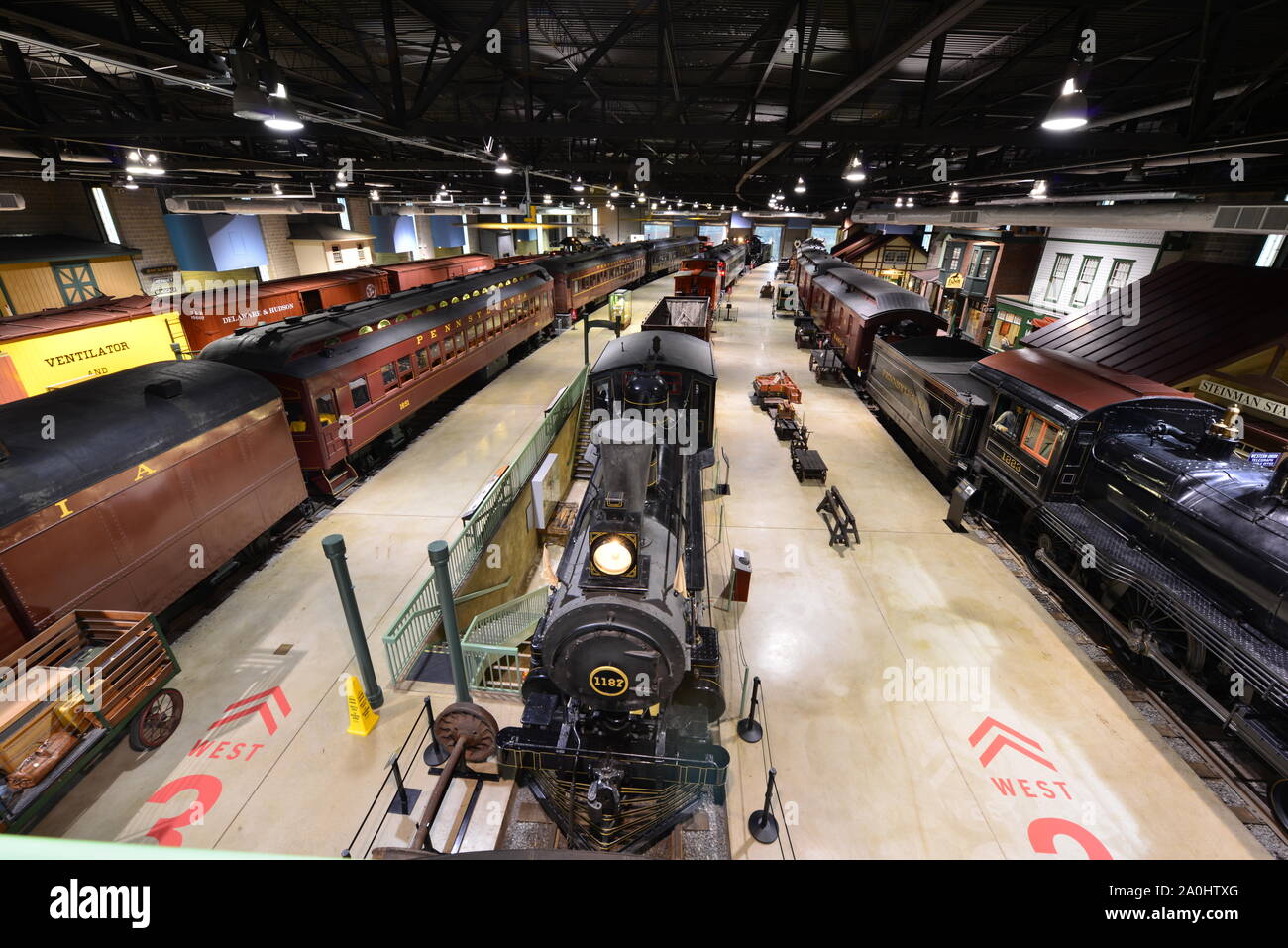 Steam locomotive at the Pennsylvania Railroad museum Stock Photo - Alamy
