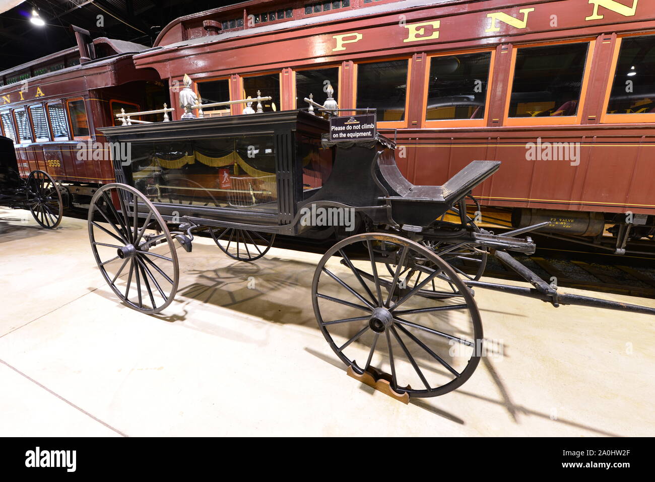 A coach Hearse at the Pennsylvania railroad museum Stock Photo - Alamy