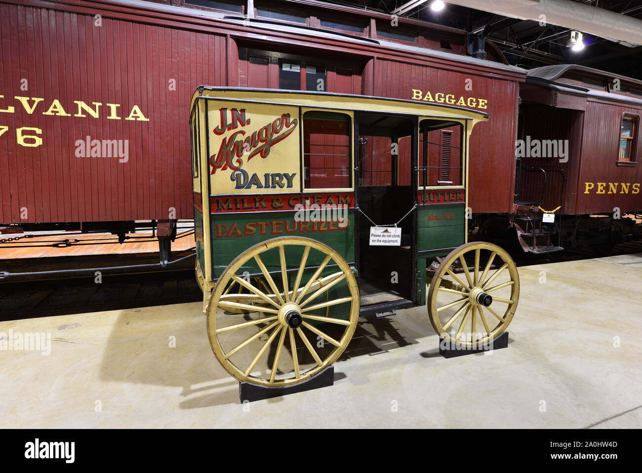 Dairy cart that would have been pulled by a horse Stock Photo - Alamy