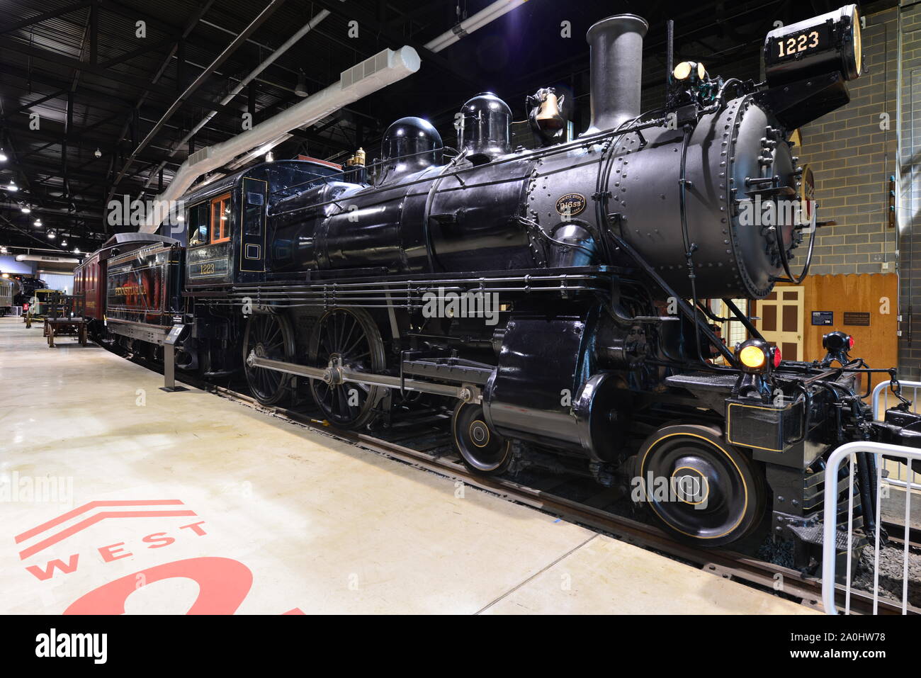 Steam locomotive at the Pennsylvania Railroad museum Stock Photo - Alamy