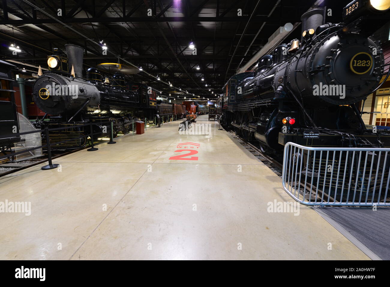 Steam locomotive at the Pennsylvania Railroad museum Stock Photo - Alamy