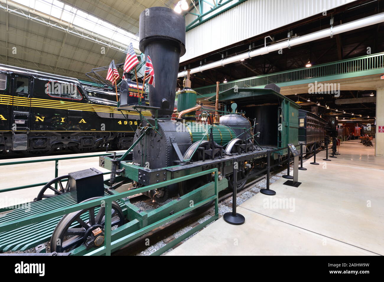 Steam locomotive at the Pennsylvania Railroad museum Stock Photo - Alamy
