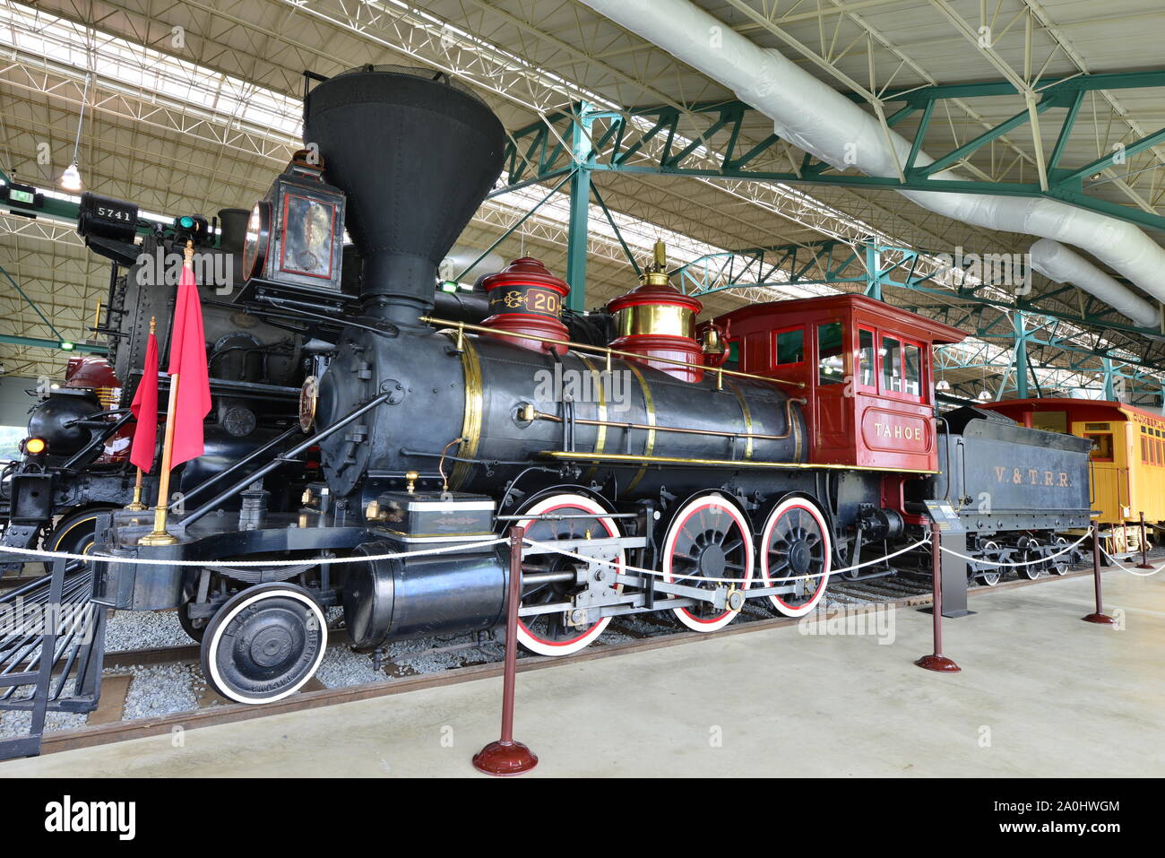 Steam locomotive at the Pennsylvania Railroad museum Stock Photo - Alamy