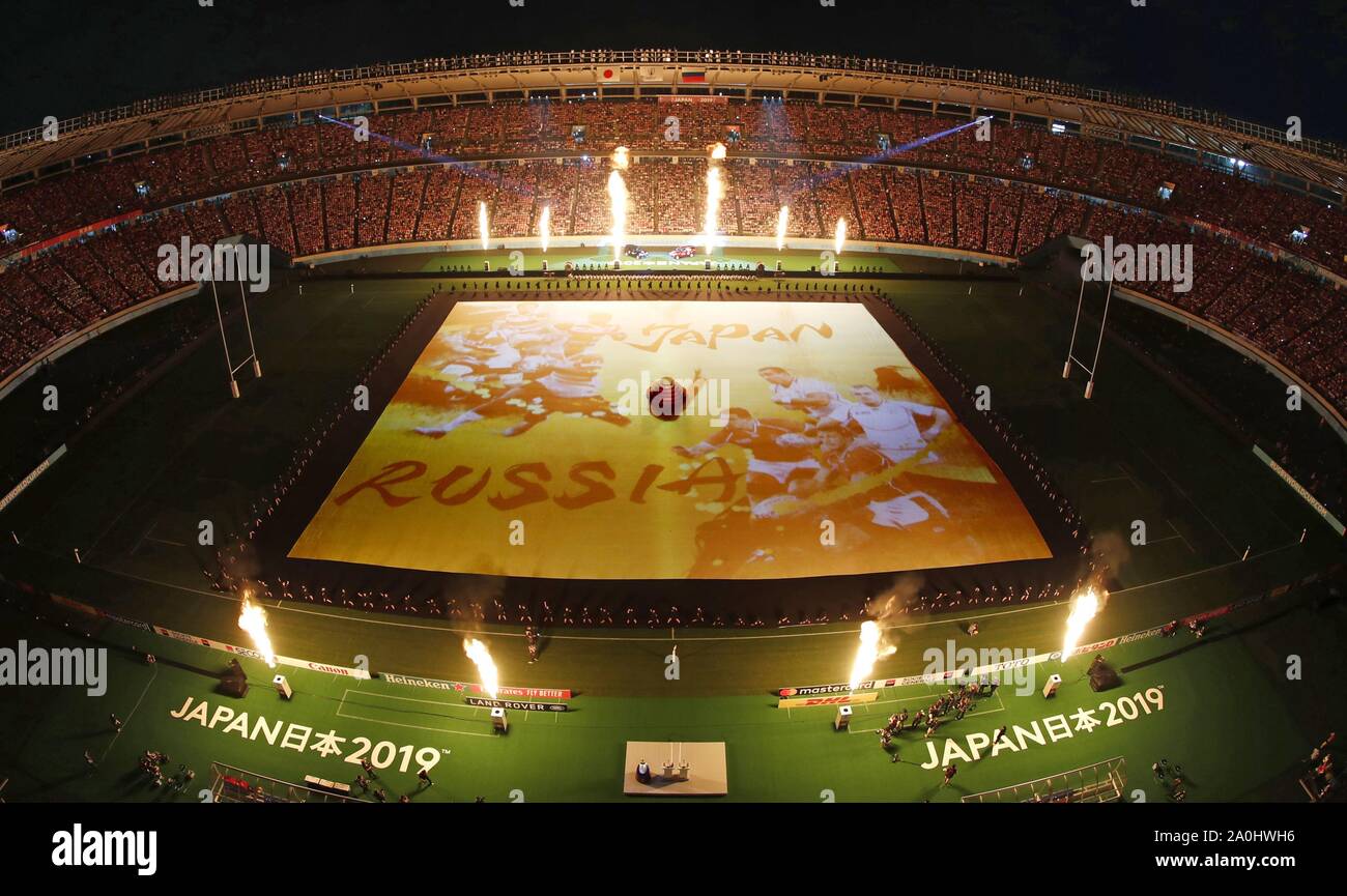 Tokyo, Japan. 20th Sep, 2019. The opening ceremony for the Rugby World ...
