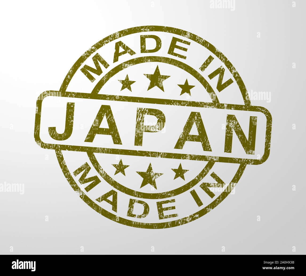 Made in Japan stamp shows Japanese products produced or fabricated in ...