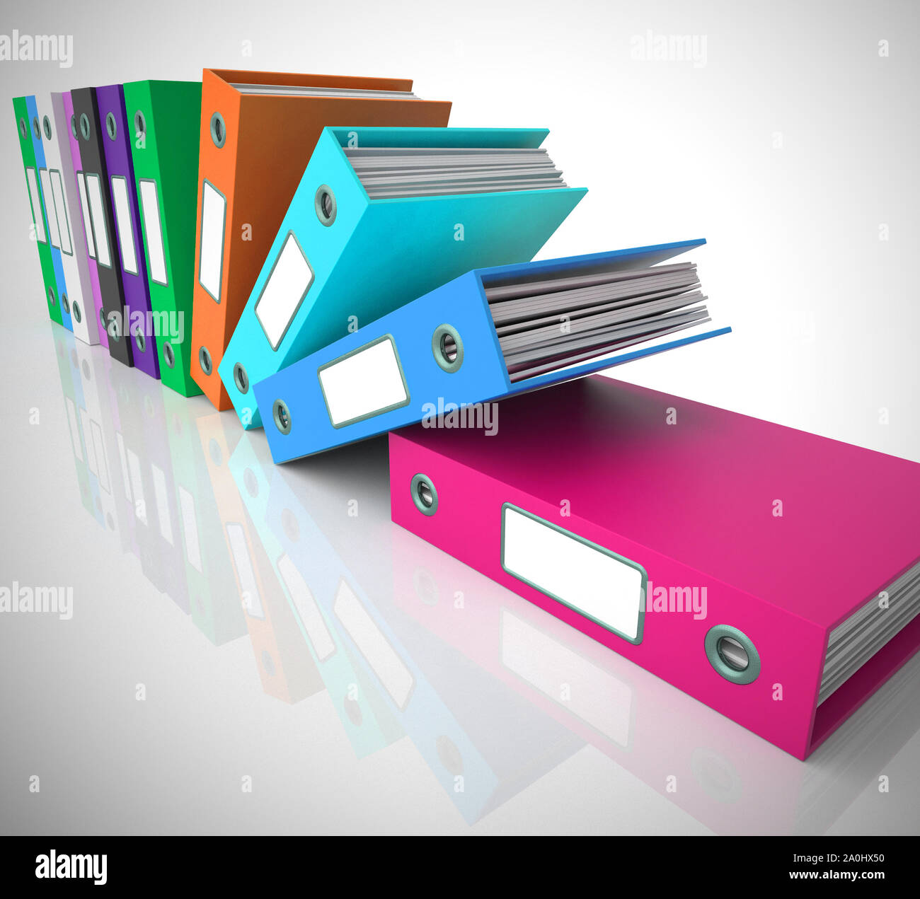 Files of folders concept icon shows data records for filing and record ...