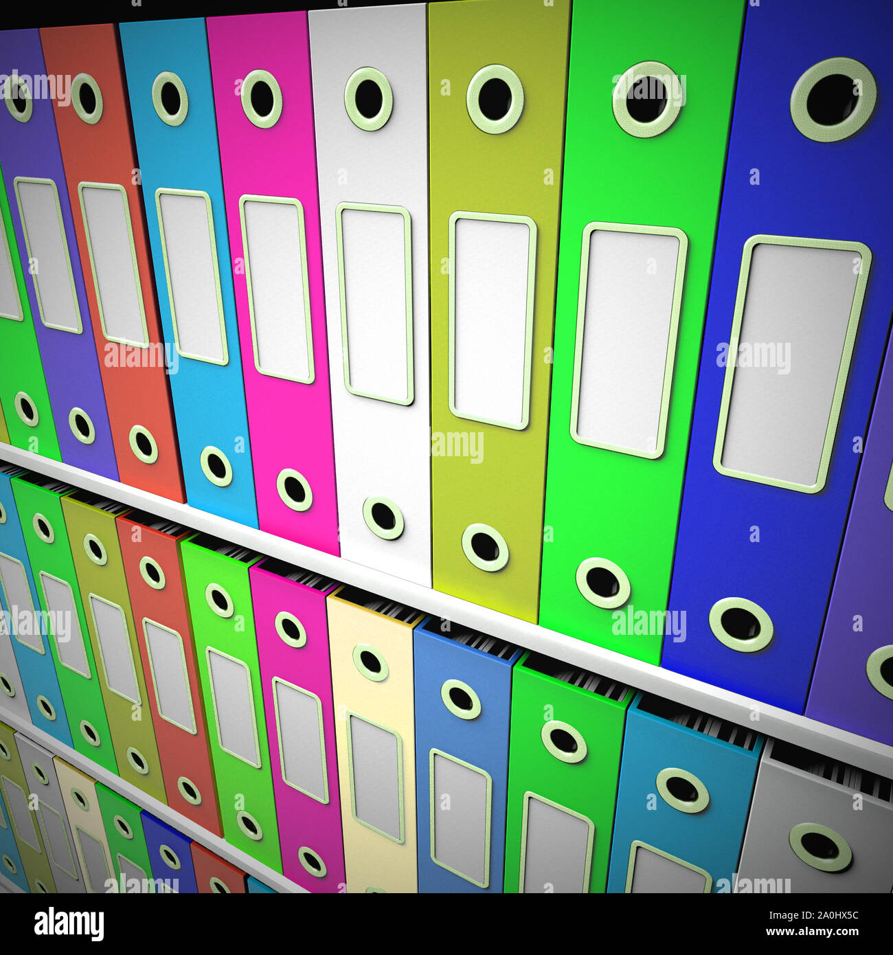 Files of folders concept icon shows data records for filing and record ...