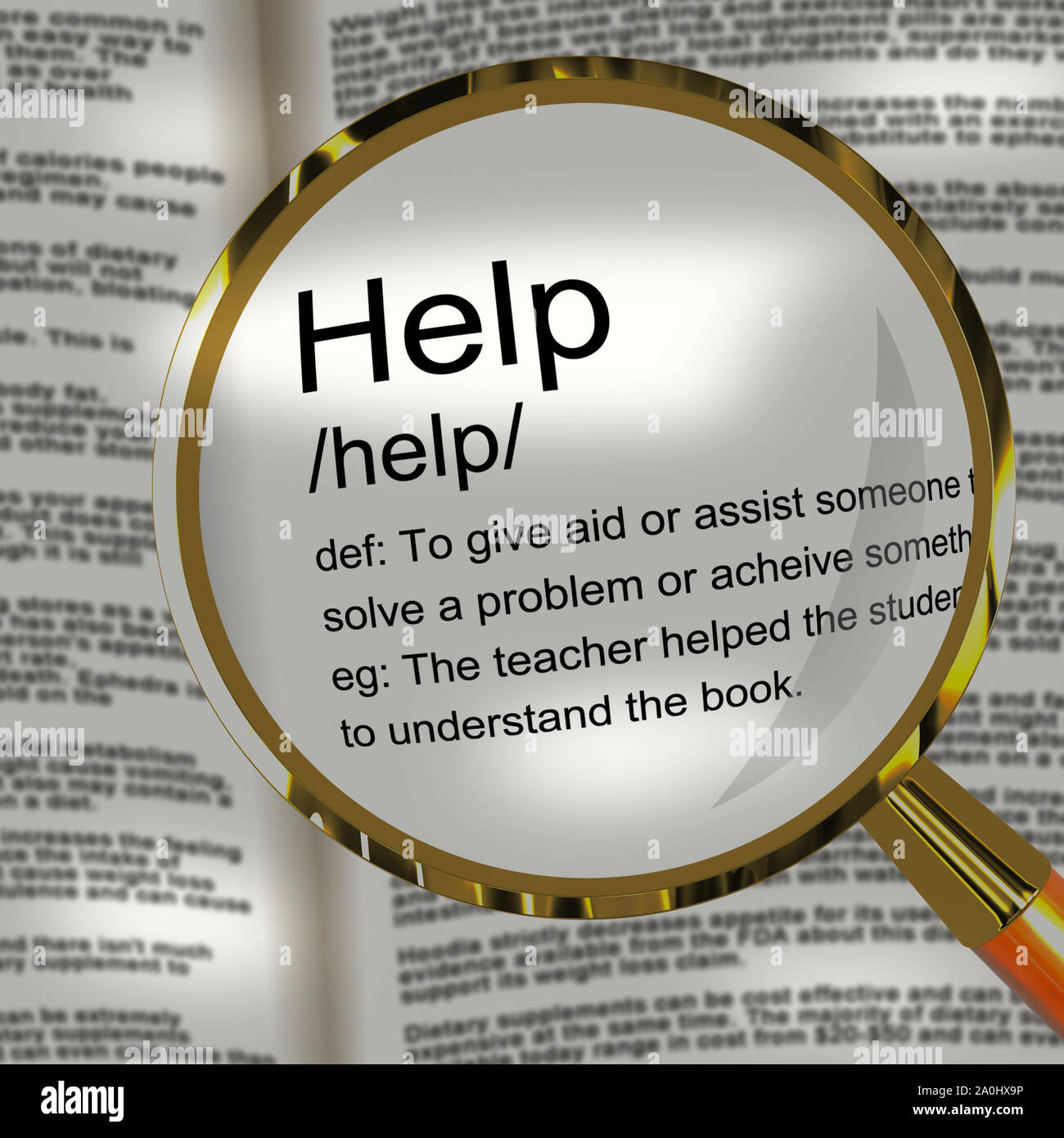 Help concept icon means guidance and tips to a customer. Assisting and ...