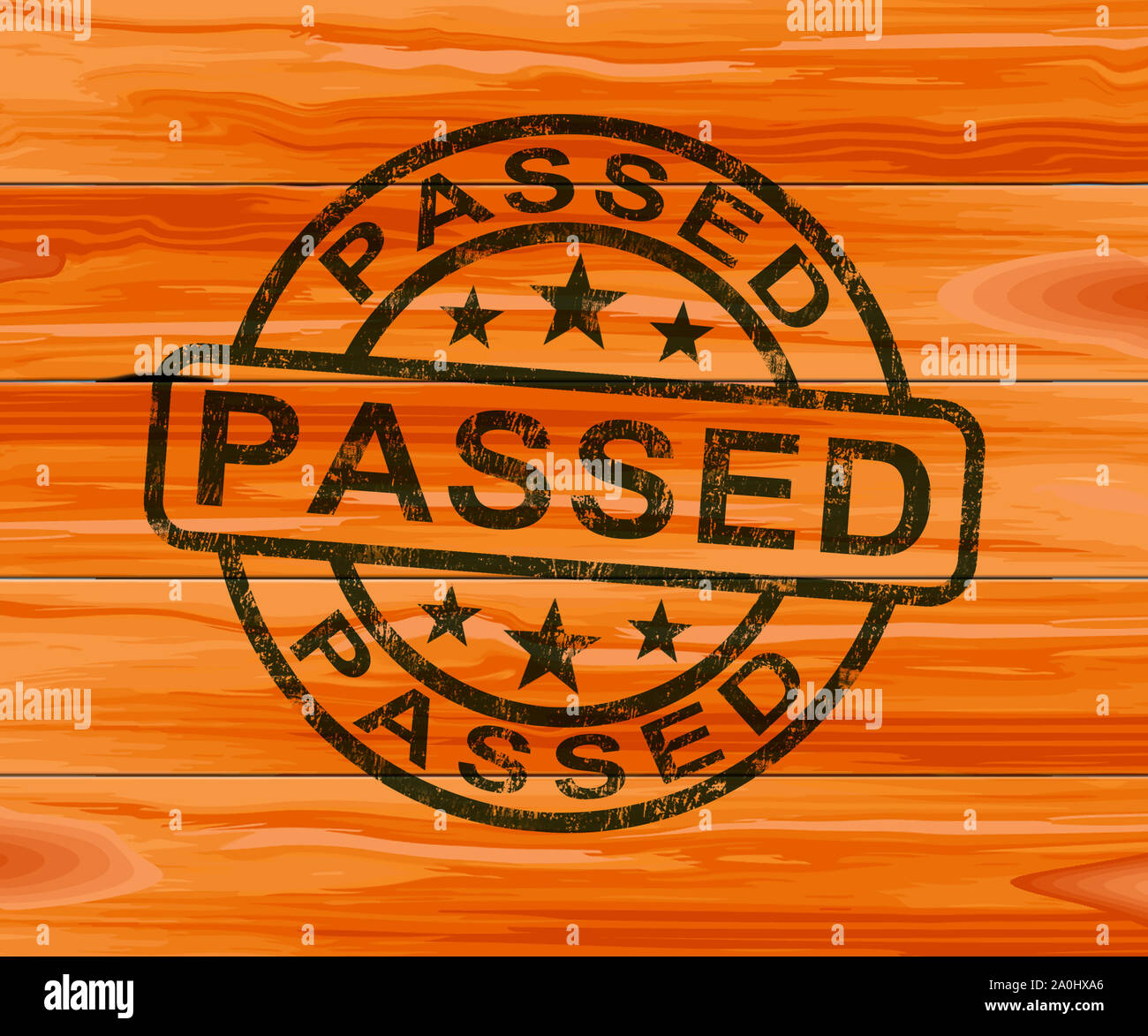 Passed stamp shows contract approved or endorsed. Paperwork authorized ...