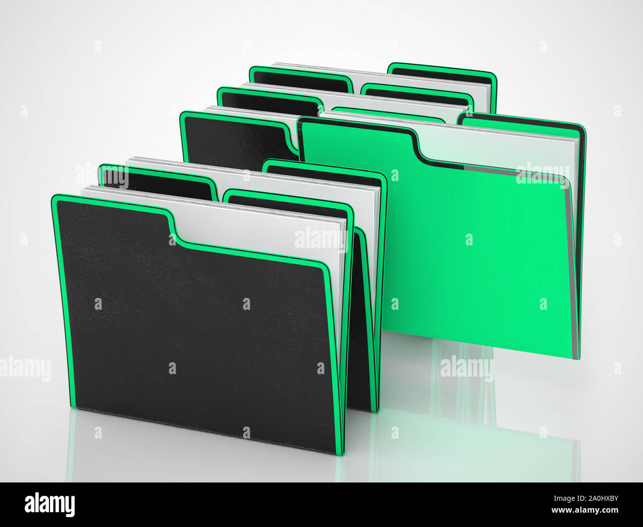 Files of folders concept icon shows data records for filing and record ...