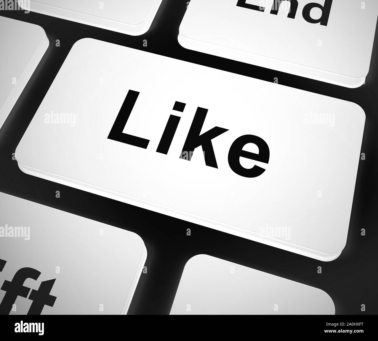 Like button concept icon means agreeing or following on social media ...