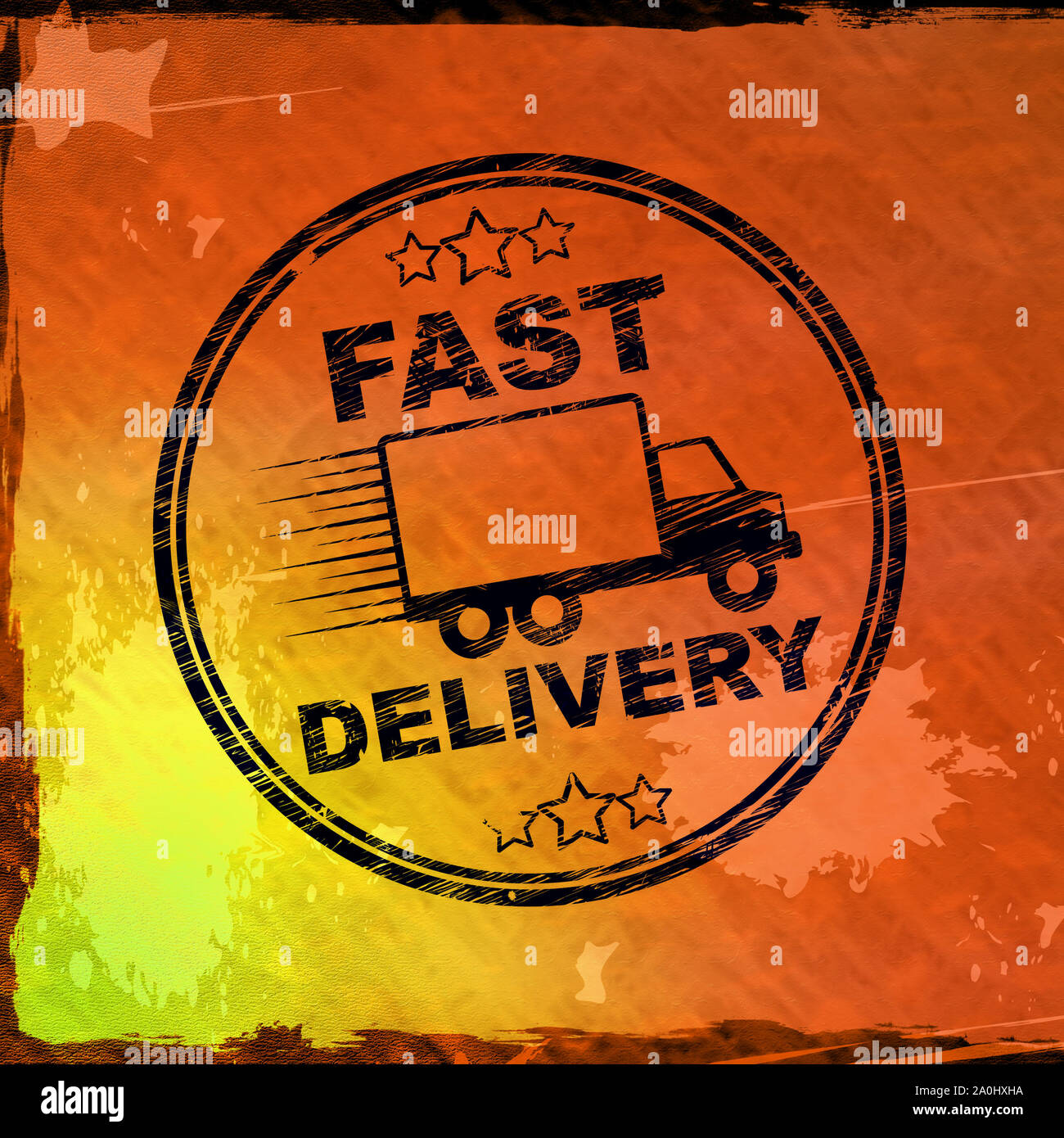 Fast delivery means Express service for distribution of goods. Quick ...