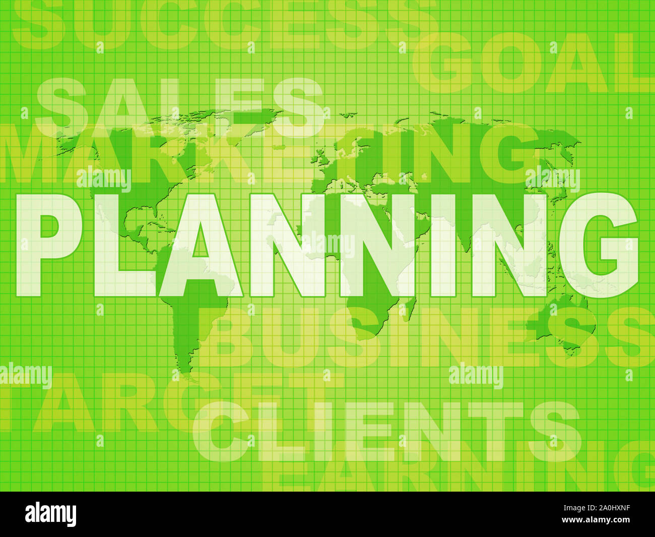 Planning concept icon means preparation and organisation of a project ...