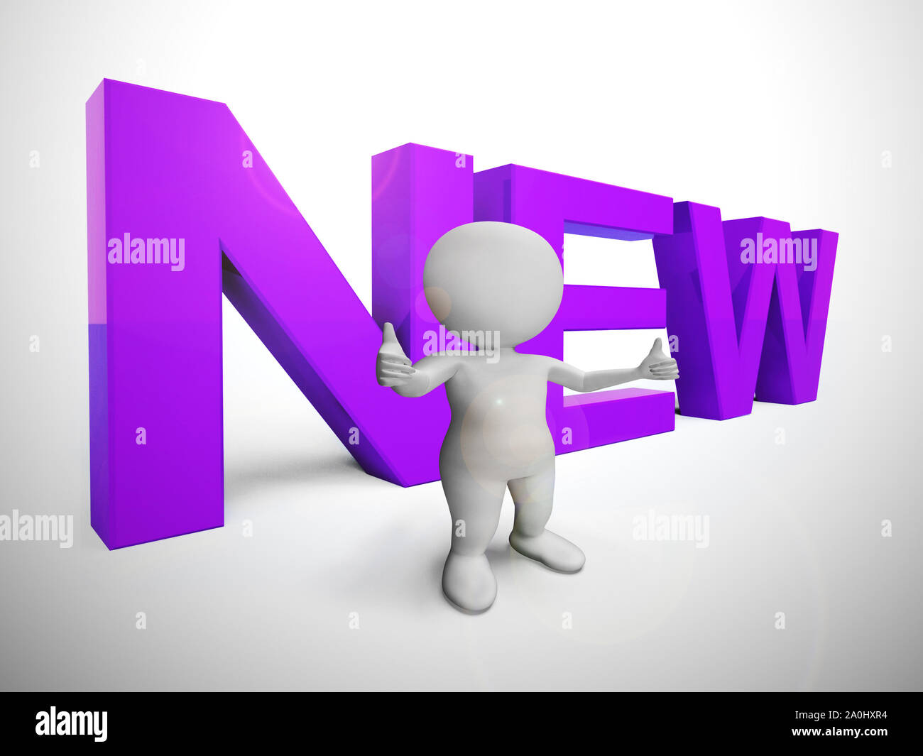 New and improved concept icon means fresh content or brand new products ...