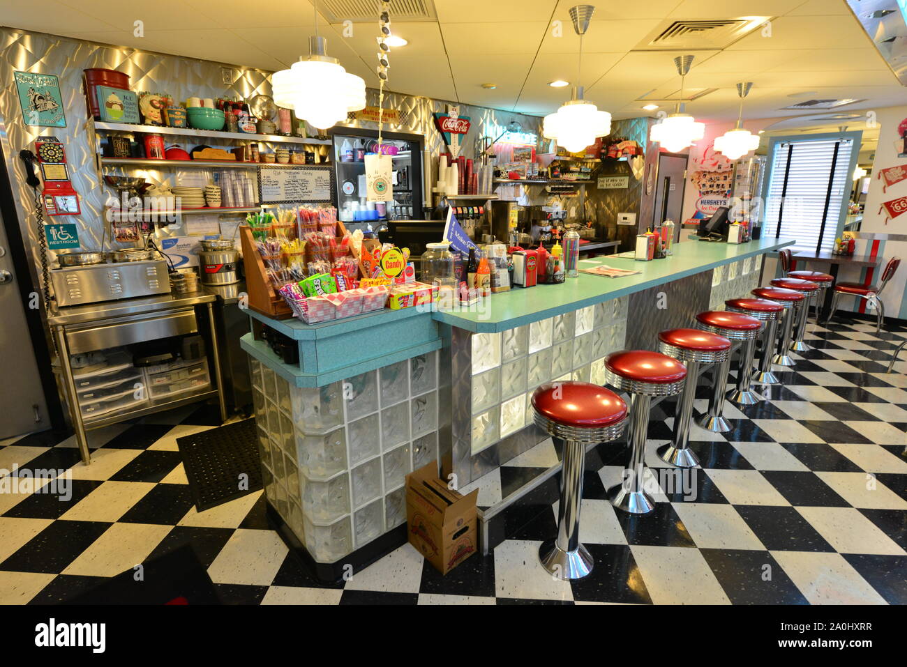 A 1950's American style diner in Harrisburg Stock Photo - Alamy