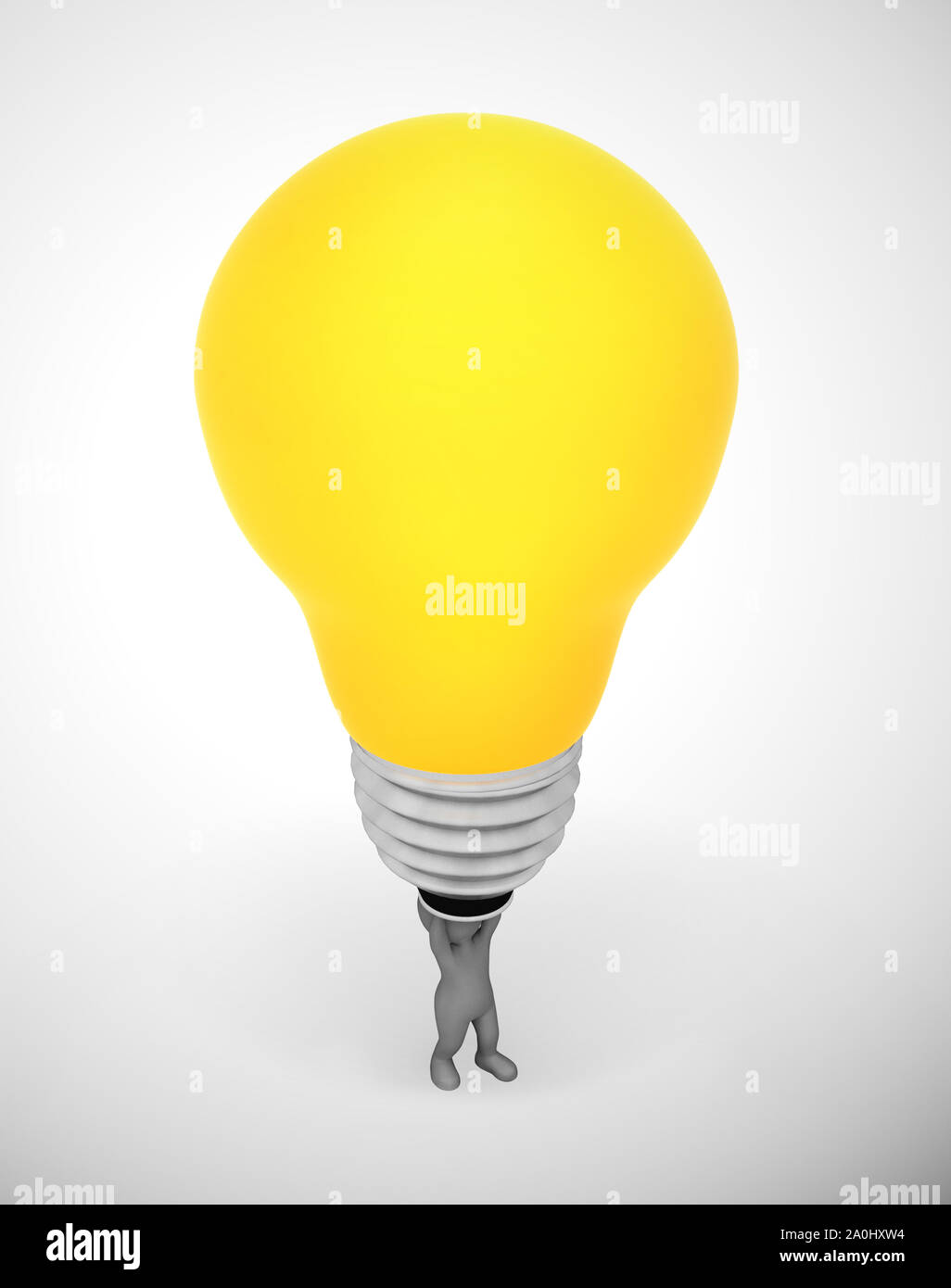 Ideas and inspiration concept depicted by a light bulb. Brainstorming ...