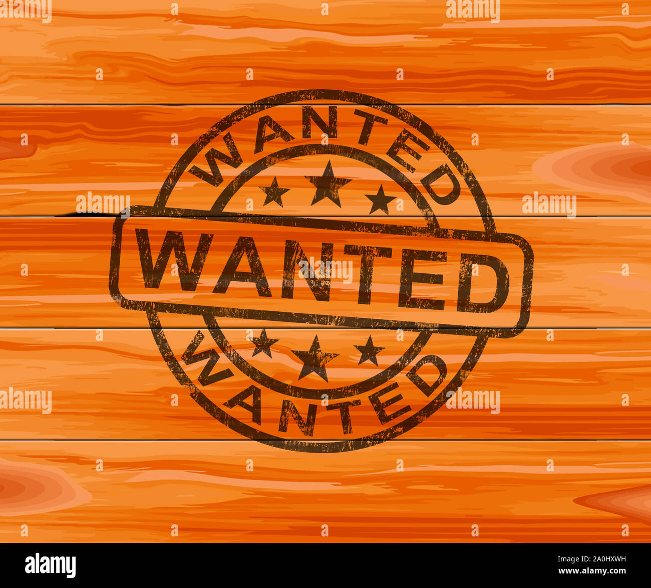 Wanted stamp means seeking or searching for something. On the hunt for ...