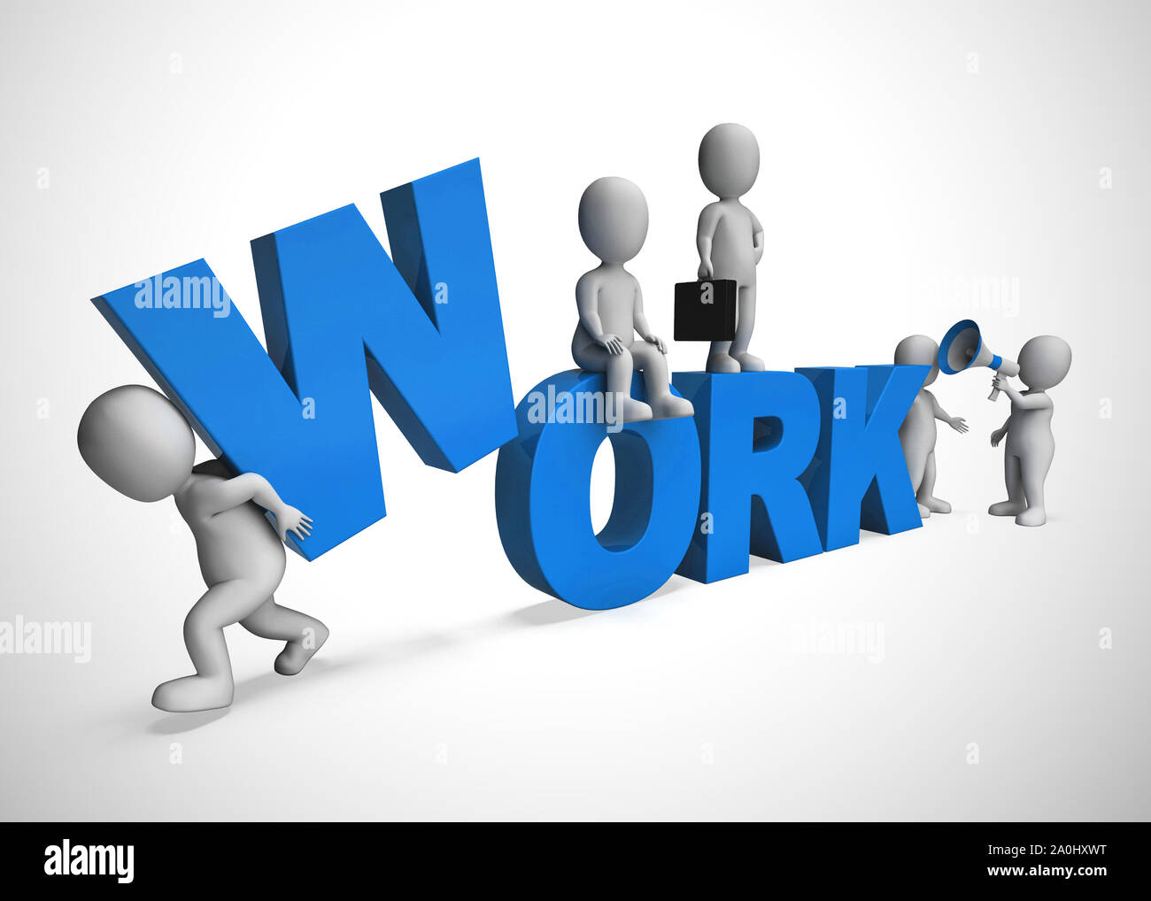 Work concept icon means having a job or employment in a company ...