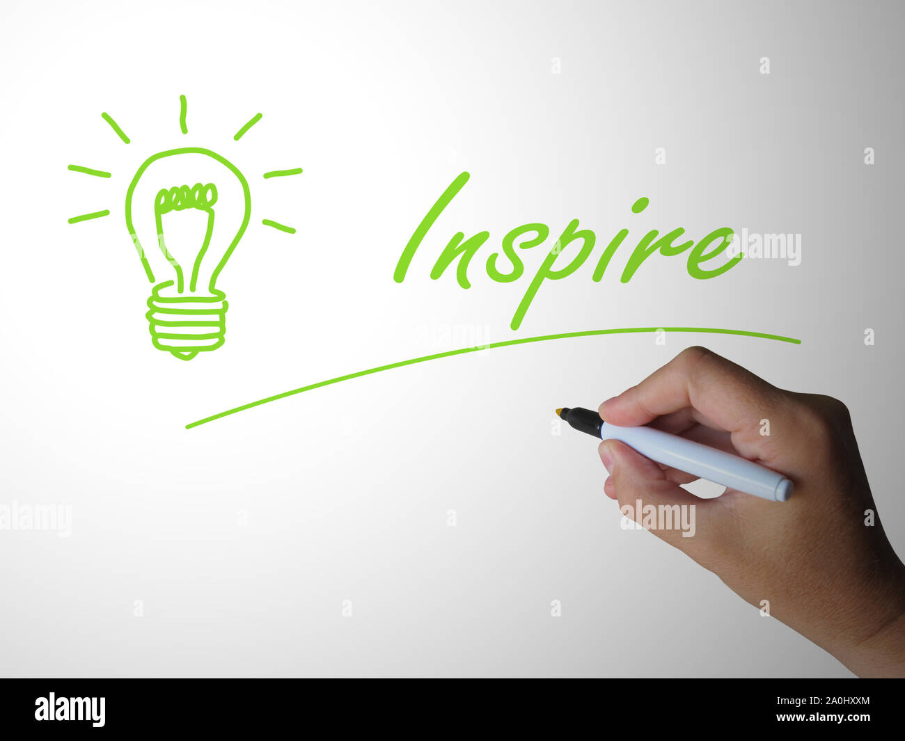 Inspire concept icon means to motivate someone by stimulating ...