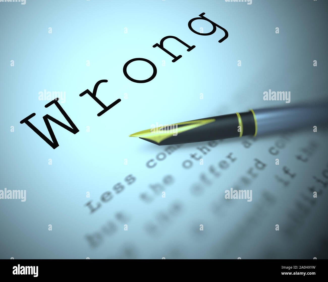 Wrong or incorrect concept icon means defective and flawed. An error ...