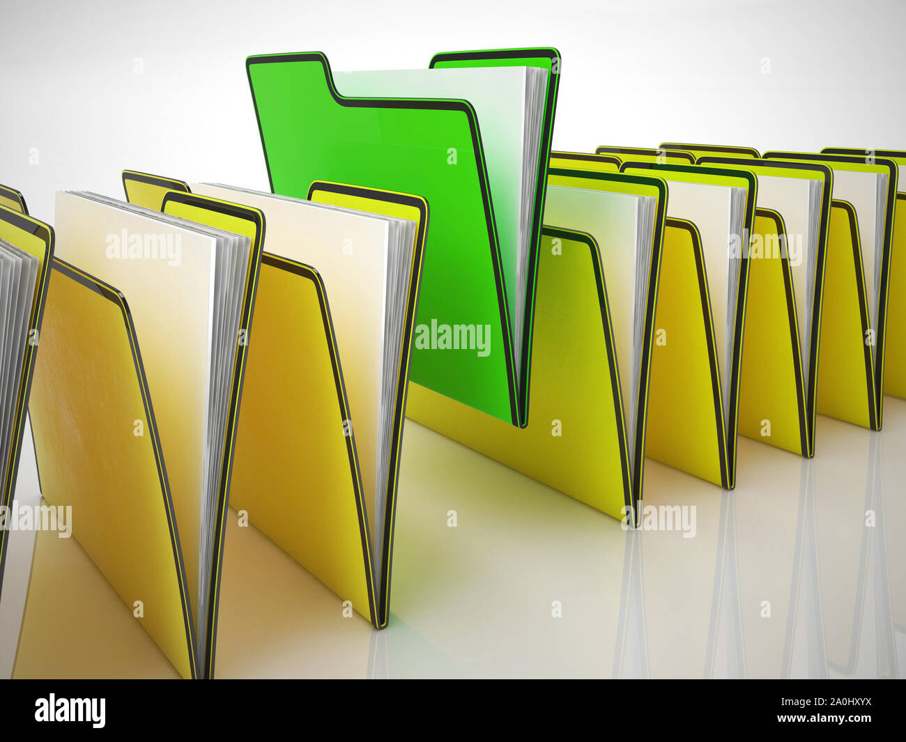 Files of folders concept icon shows data records for filing and record ...