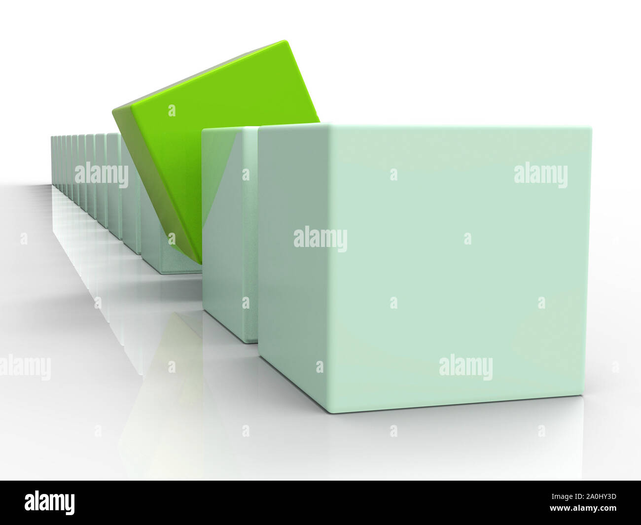 Alone in a crowd depicted by odd block out. Introvert or unconventional ...