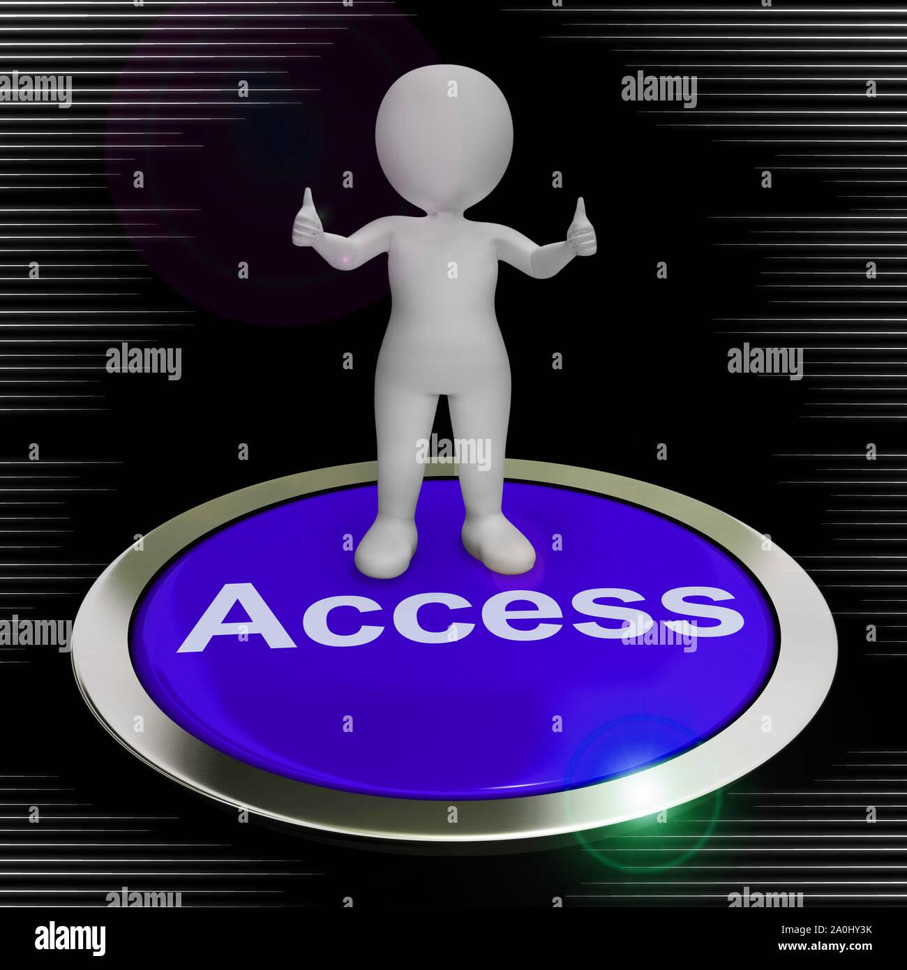 Access security icon means control of admission to a website or system ...