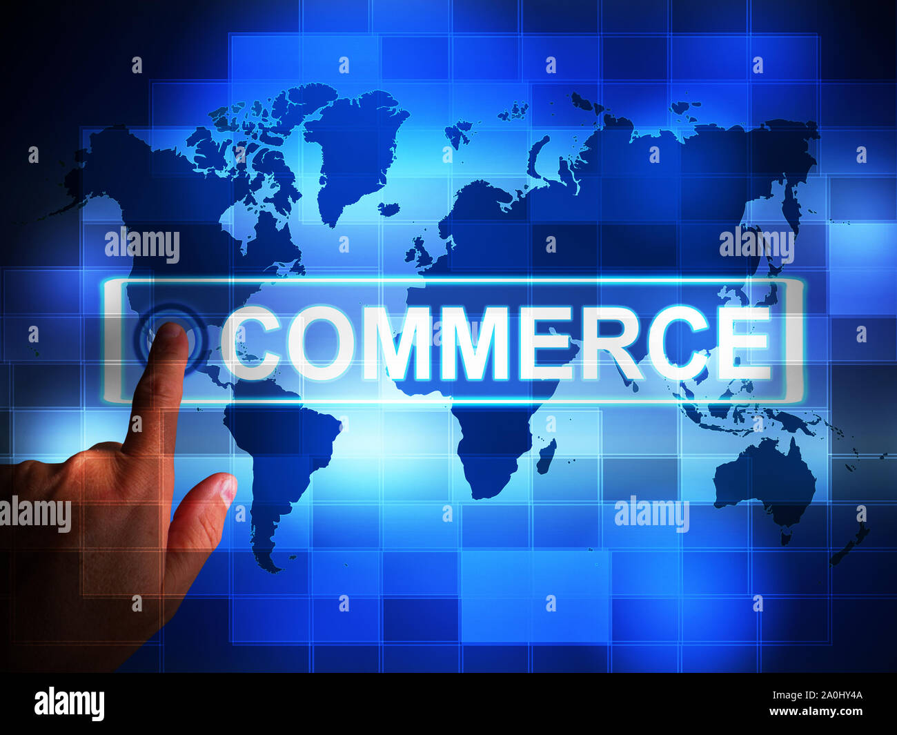 Commerce concept icon shows commercial industry and selling. Trade ...
