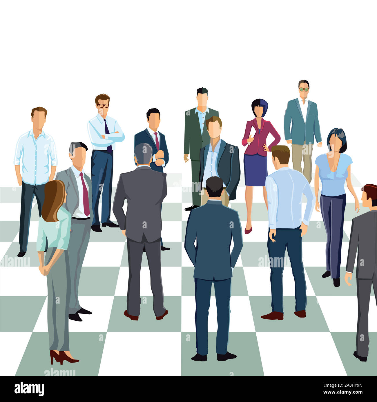 large group of people are standing together Stock Photo - Alamy