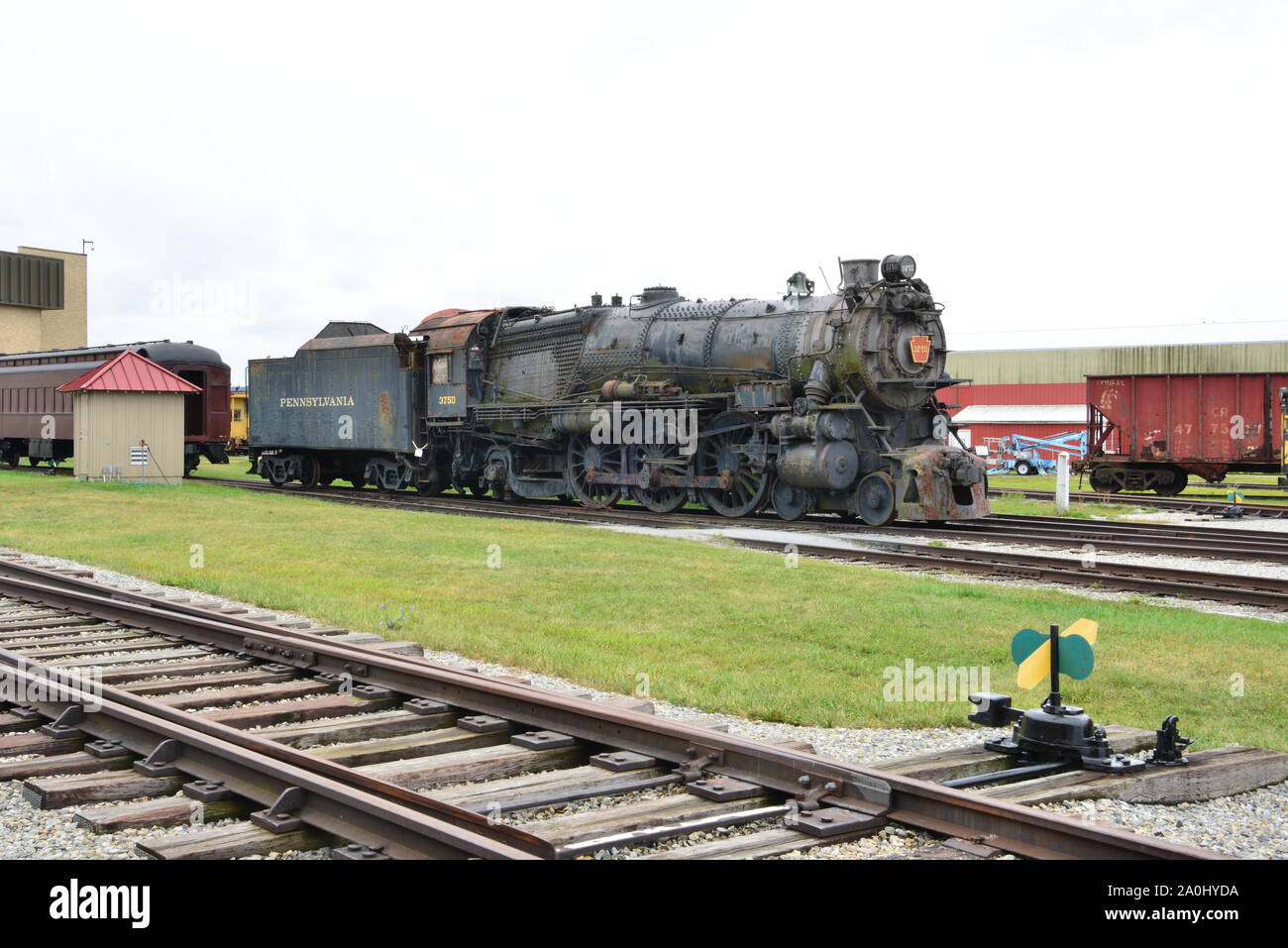 Rusting American steam locomotives in Pennsylvania, USA Stock Photo - Alamy