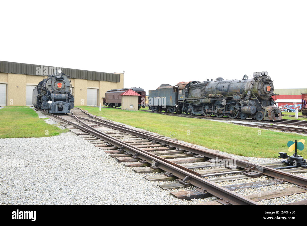 Rusting American steam locomotives in Pennsylvania, USA Stock Photo - Alamy