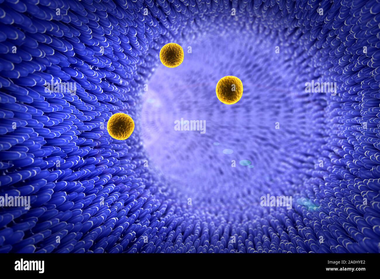 High quality 3d render of blood cells, cholesterol in a blood, surface ...