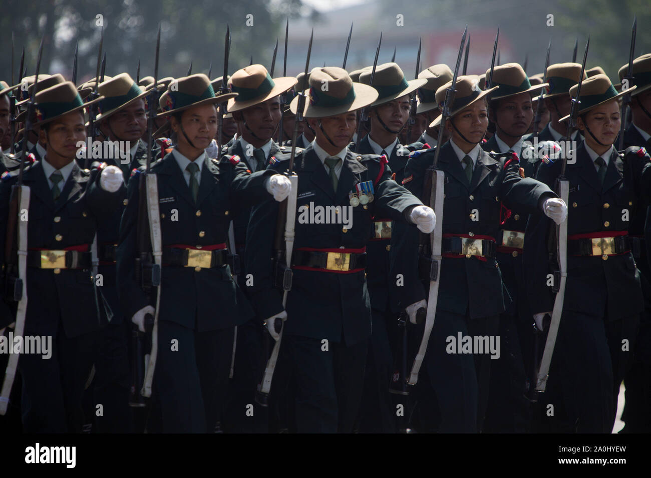 Kathmandu, Nepal. 20th Sep, 2019. Nepalese soldiers take part in a ...