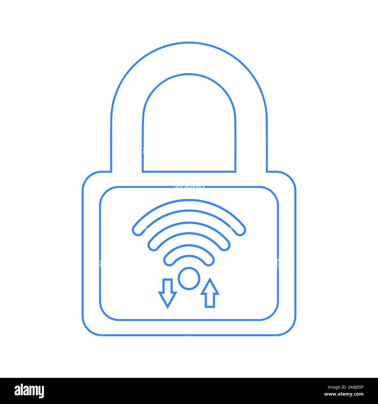 WiFi password lock, protection, security Icon Stock Vector Image & Art ...