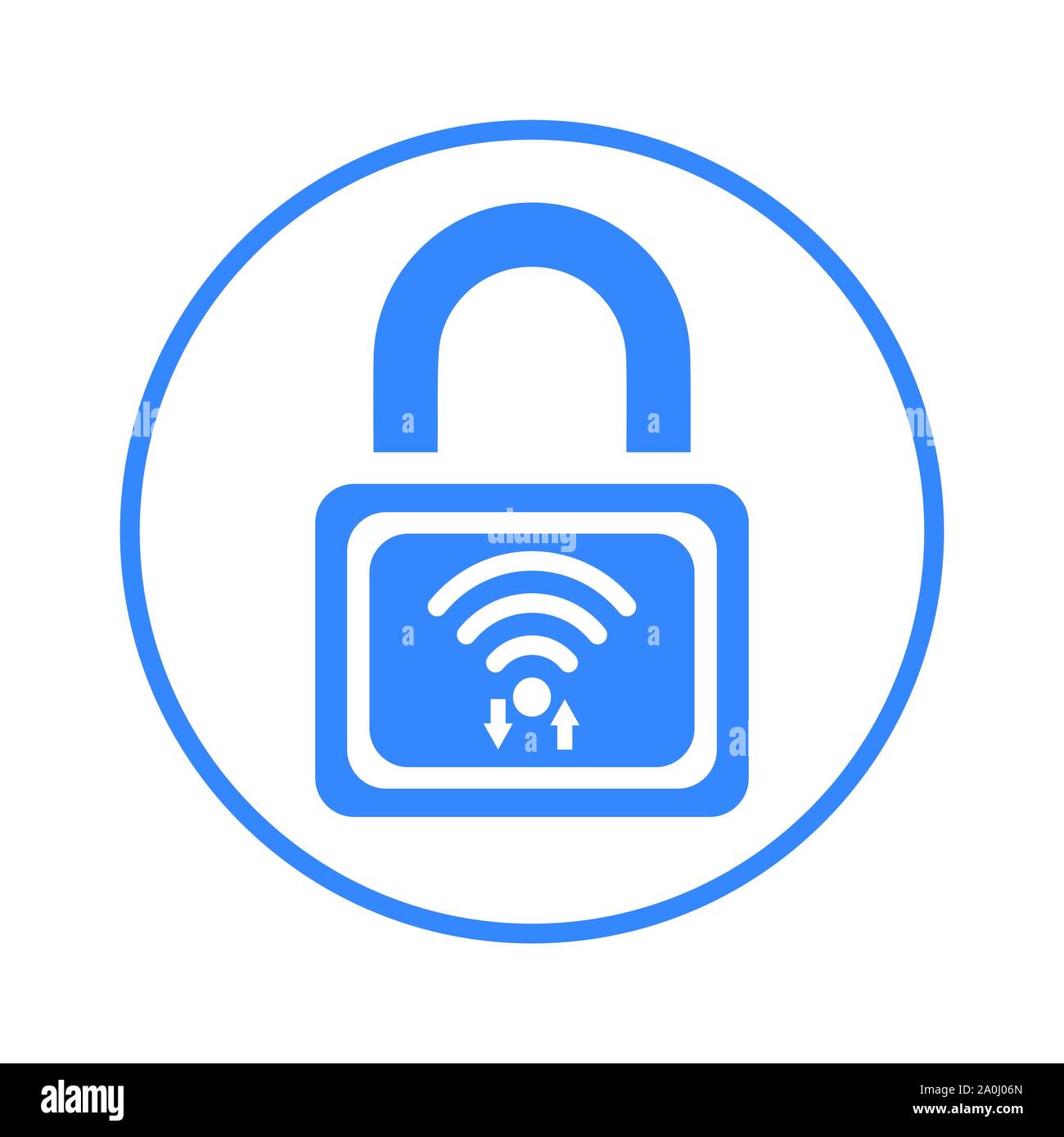 WiFi password lock, protection, security Icon Stock Vector Image & Art ...