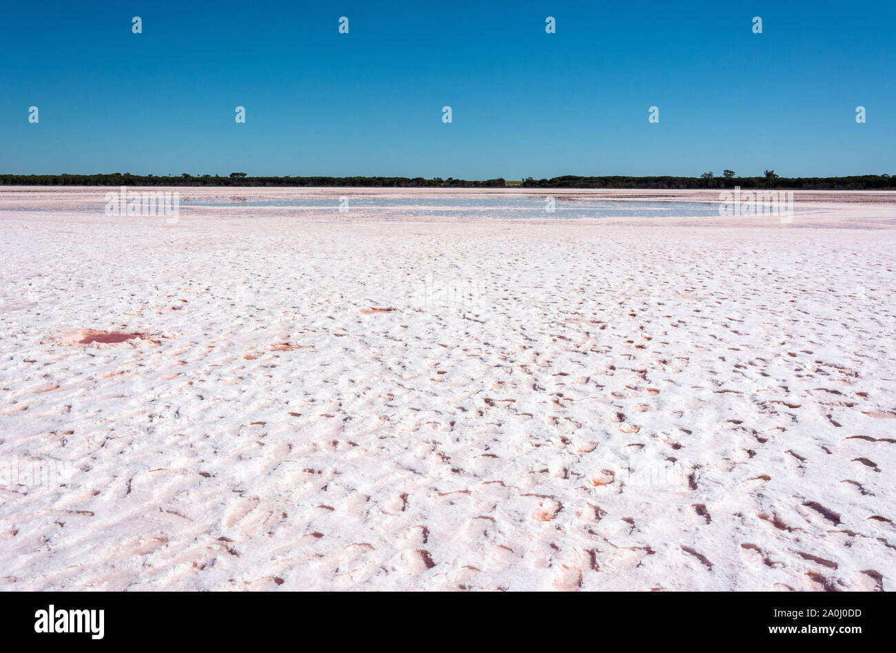 Salt lake in Little Desert National Park in Victoria, Australia Stock ...