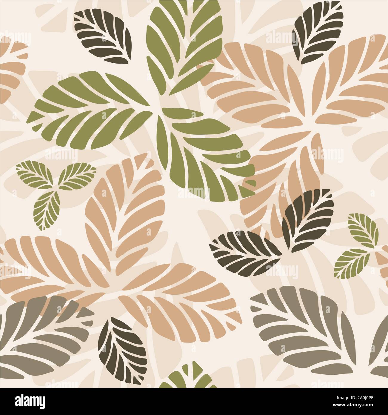 Cute illustration autumn leaves pattern hi-res stock photography and ...