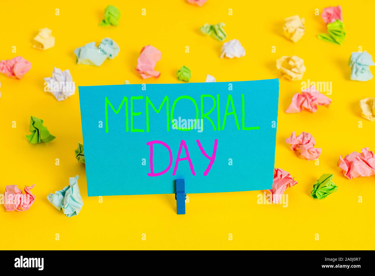 Writing note showing Memorial Day. Business concept for To honor and ...