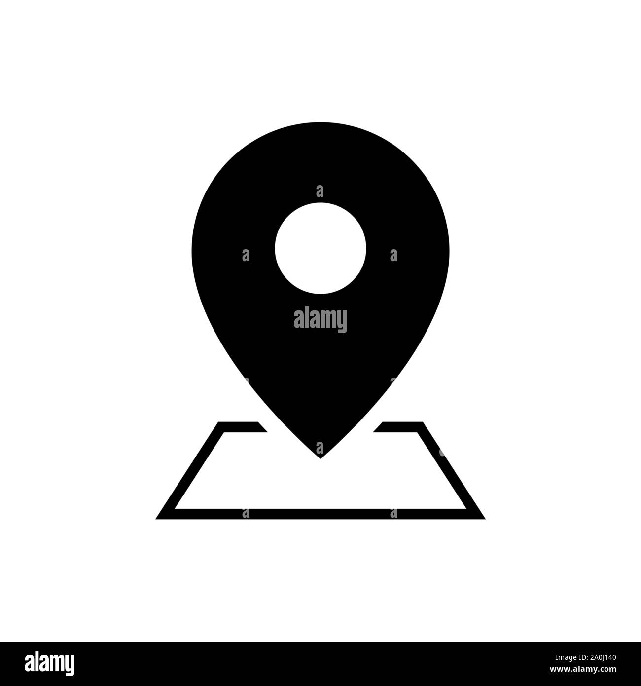 Location icon sign vector illustration. Geo location pin symbol for ...