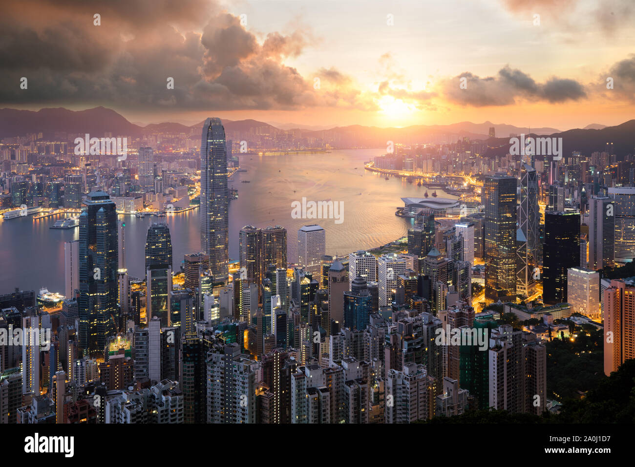 Skyline aerial view hong kong hi-res stock photography and images - Alamy