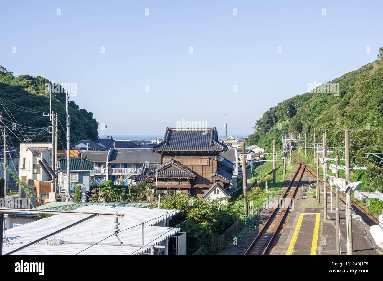 Japan town train hi-res stock photography and images - Alamy