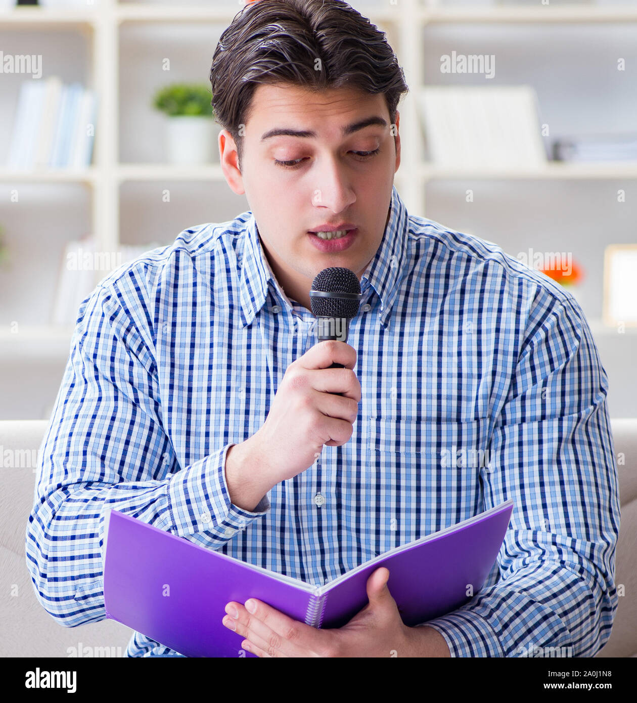 Boy singing loud hi-res stock photography and images - Alamy