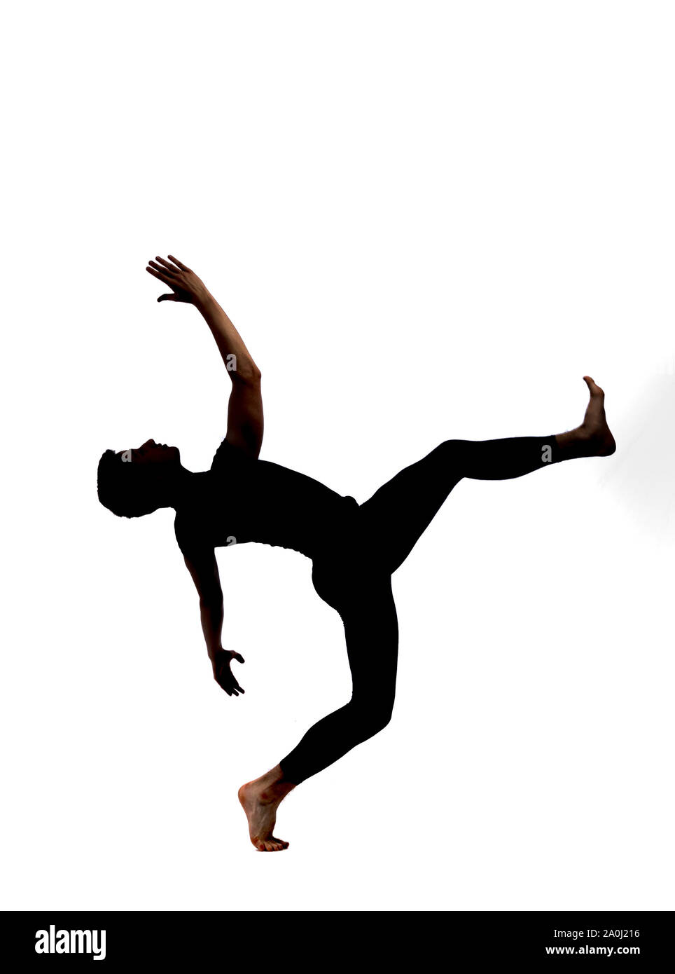 Silhouette of dancer Stock Photo - Alamy